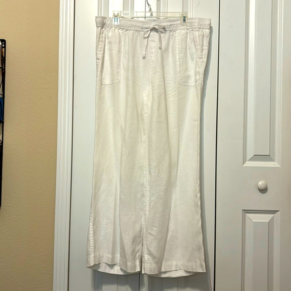 Kenar | Pants & Jumpsuits | Kenar White 0 Linen Pants Size Xl | Poshmark